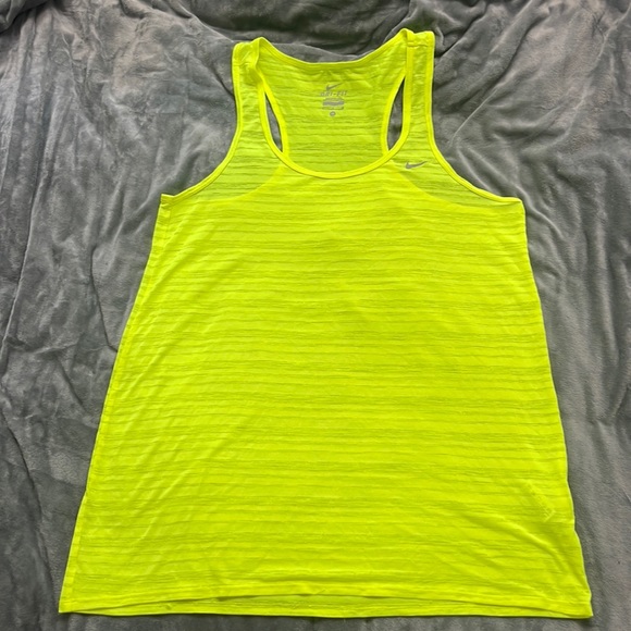 Nike | Tops | Neon Yellow Reflective Nike Tank Top Sheer Size M | Poshmark